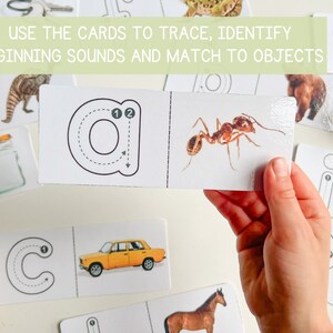 Alphabet Tracing Phonetic Cards Printable for Toddlers Montessori ...