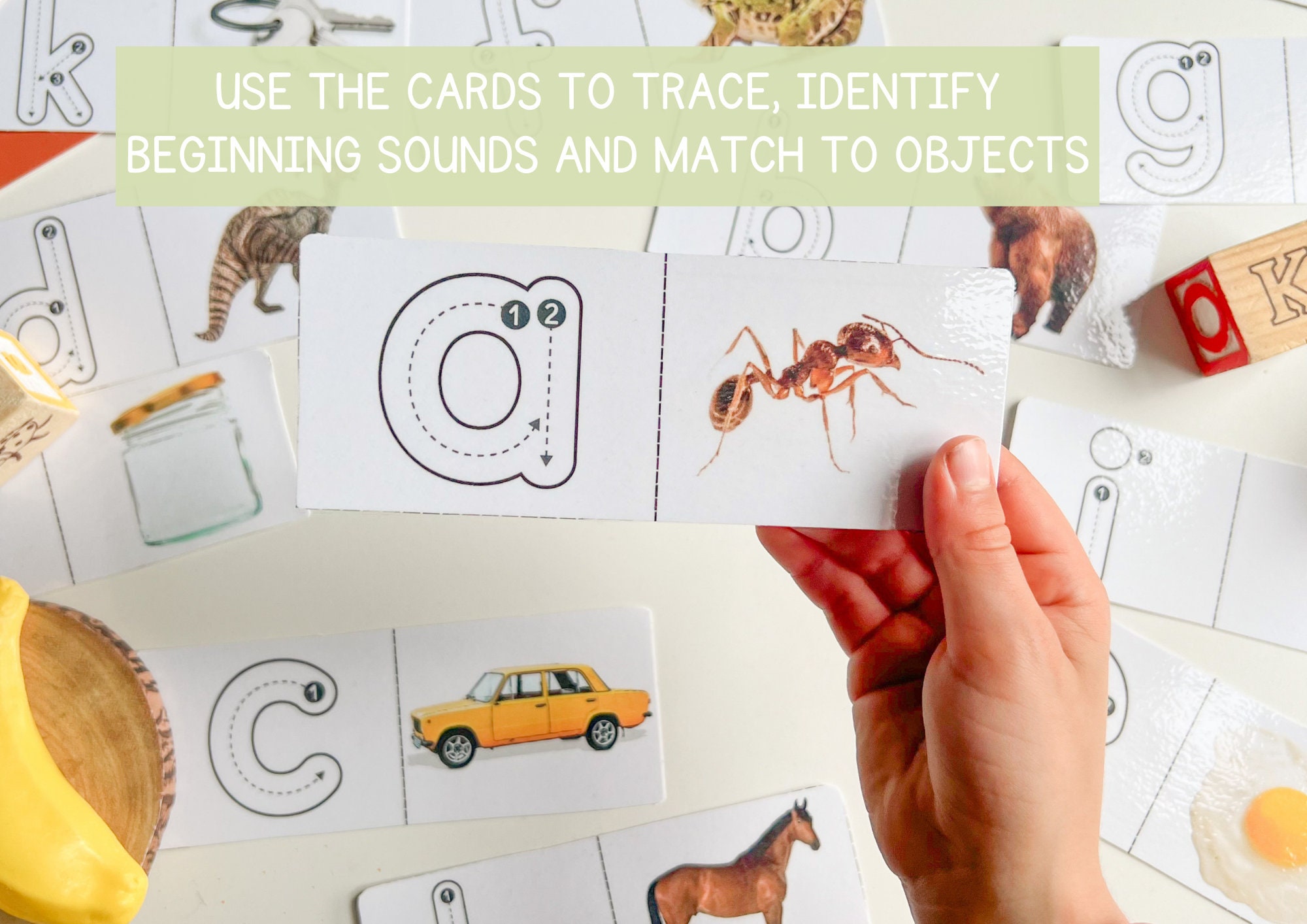 Alphabet Tracing Phonetic Cards Printable for Toddlers Montessori ...