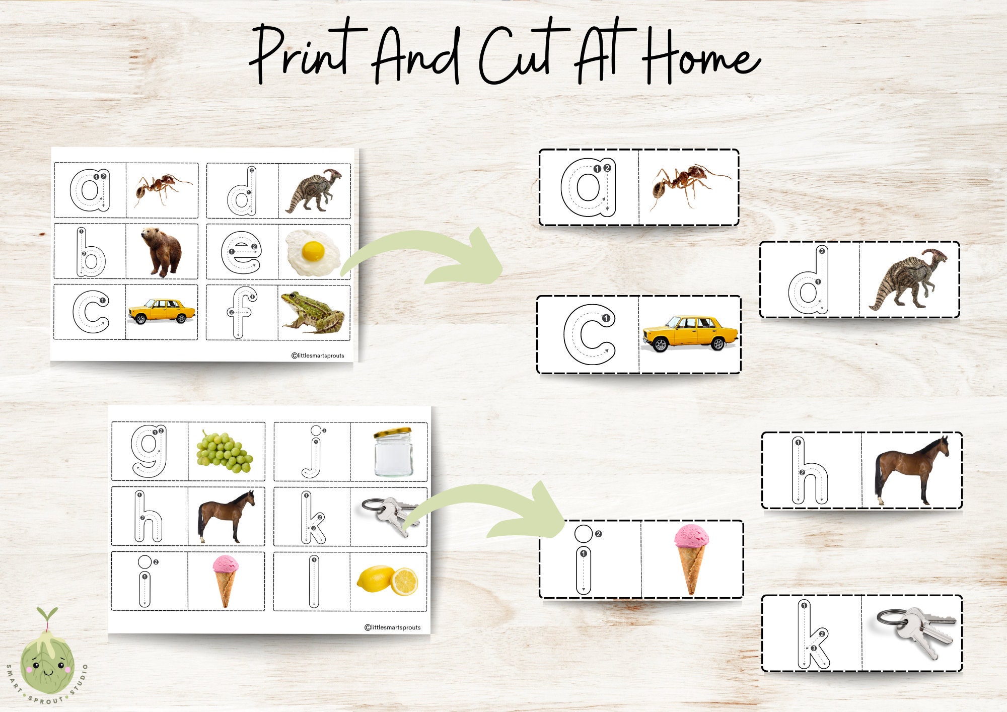 Alphabet Tracing Phonetic Cards Printable for Toddlers Montessori ...