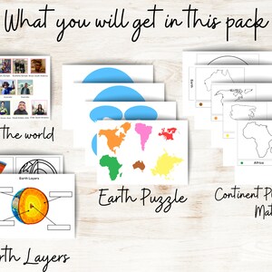 Printable Earth and Continents Montessori Unit Study for Kids ...