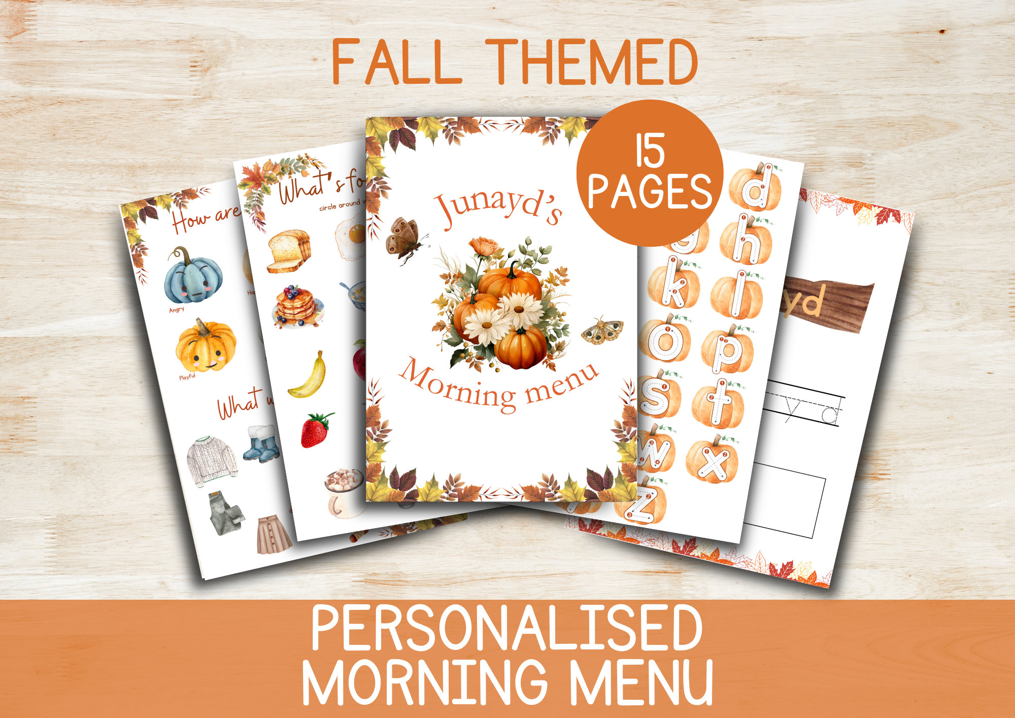 Morning Menu Homeschool Printable Morning Menu Preschool Morning Menu ...