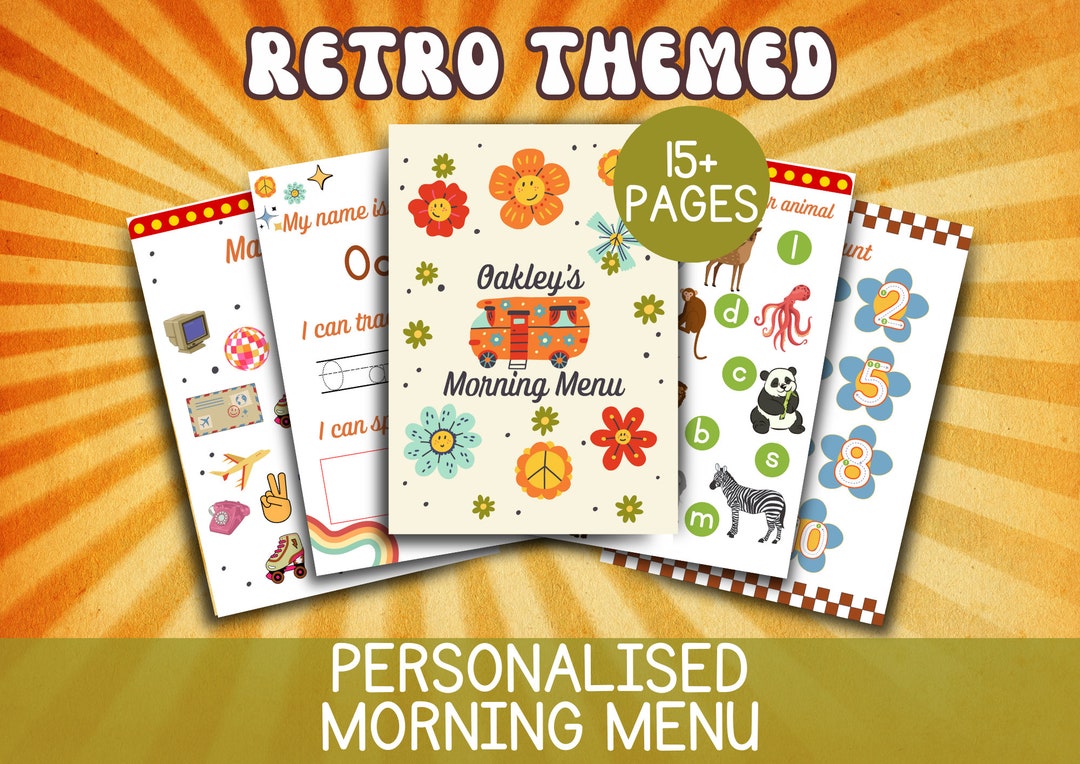 Morning Menu Homeschool Printable Morning Menu Preschool Morning Menu ...