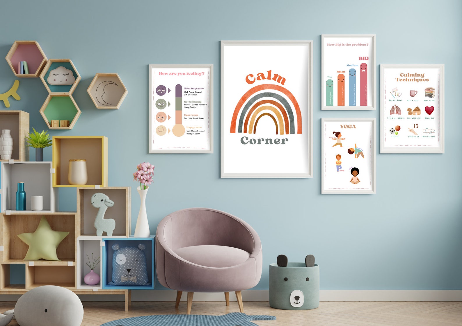 Calming Corner Poster Classroom Boho Calm Down Corner Printable ...