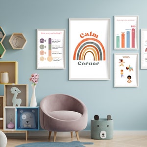 Calming Corner Poster Classroom Boho Calm Down Corner Printable ...