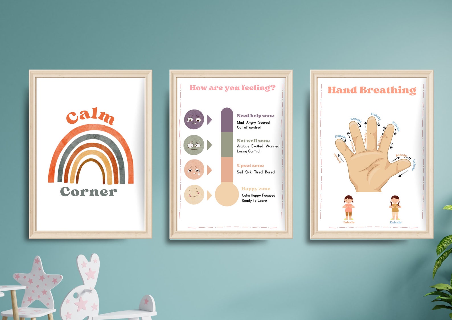 Calming Corner Poster Classroom Boho Calm Down Corner Printable ...