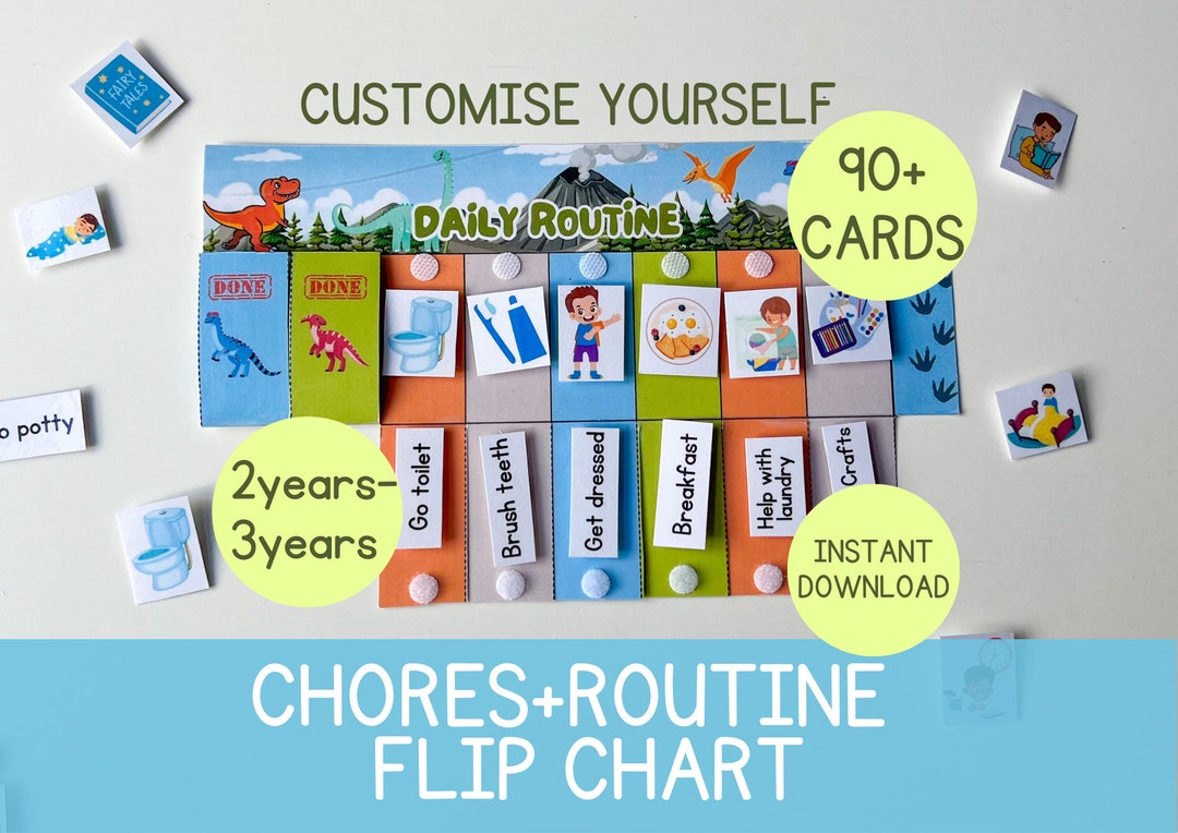 Flip Chart for Toddlers Routine Chart for Kids Chore Chart for Kids ...