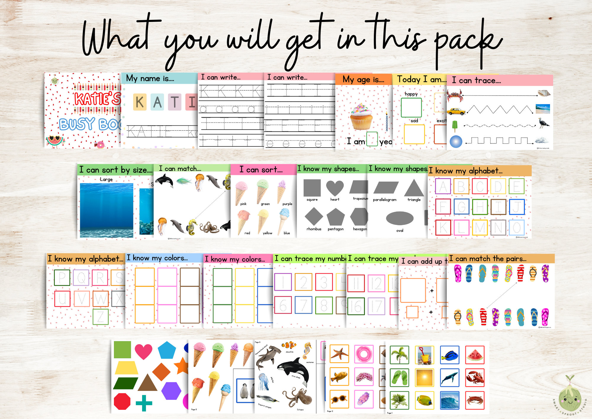 Montessori Busy Book Summer Busy Book Printable Toddler Activities ...