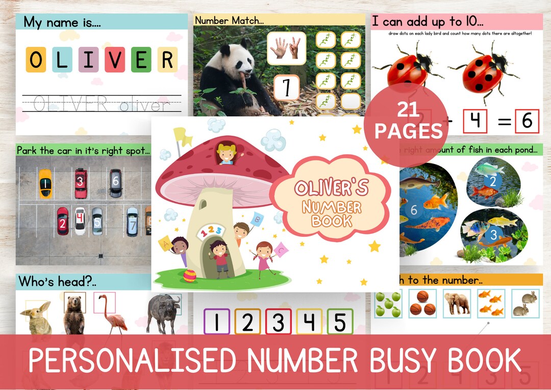 Maths Busy Book Printable Toddler Activities Homeschool Preschool ...