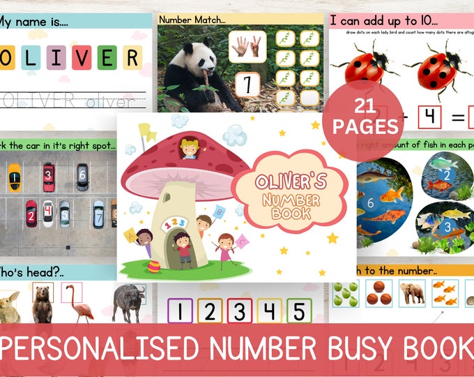 Maths Busy Book Printable Toddler Activities Preschool Curriculum ...