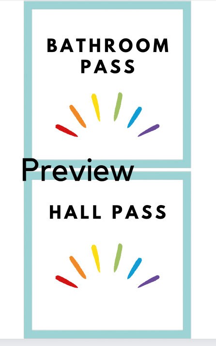 Bathroom Pass Clipart