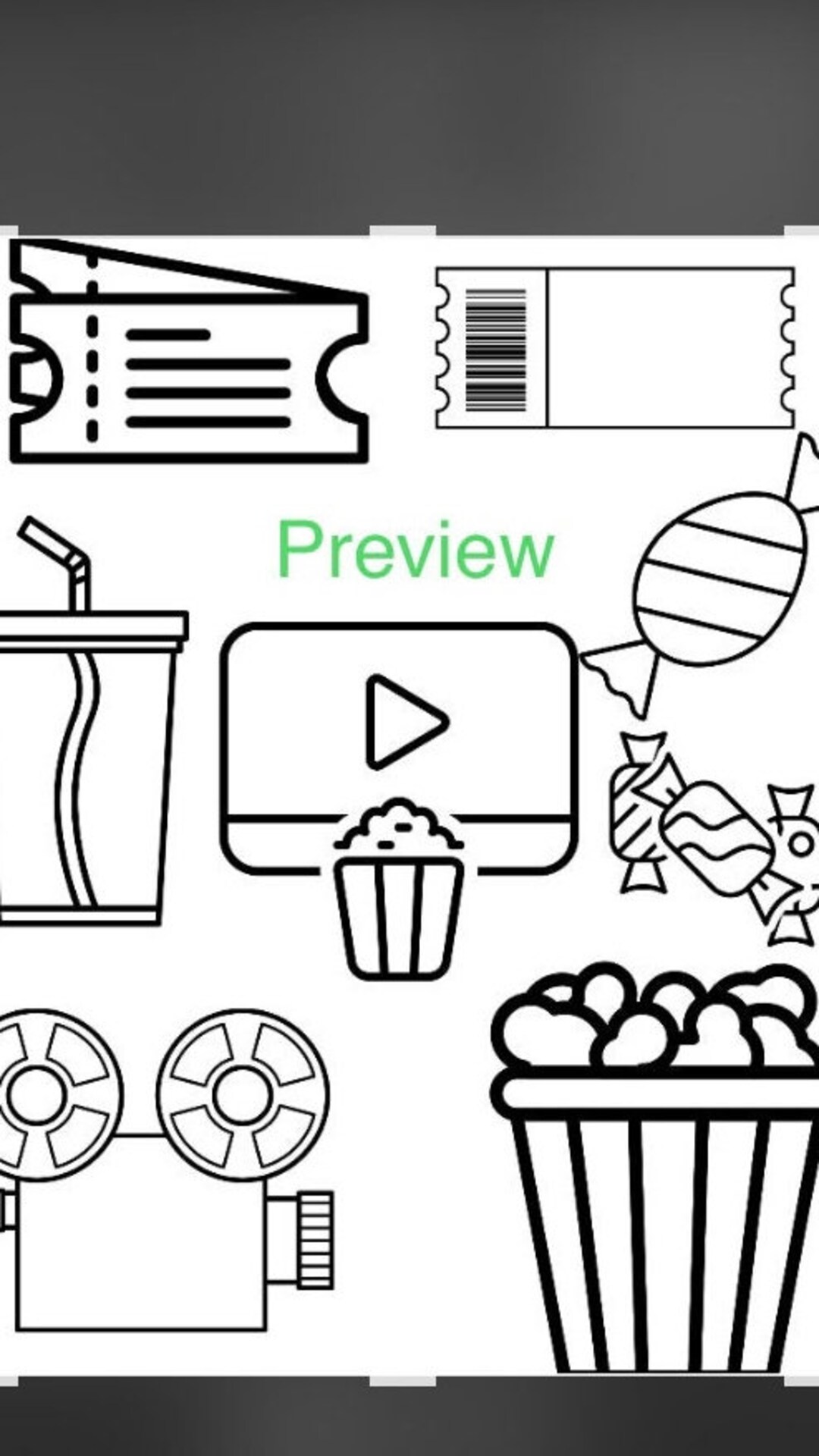 Coloring Page Teacher Printable Movie Theater Coloring - Etsy