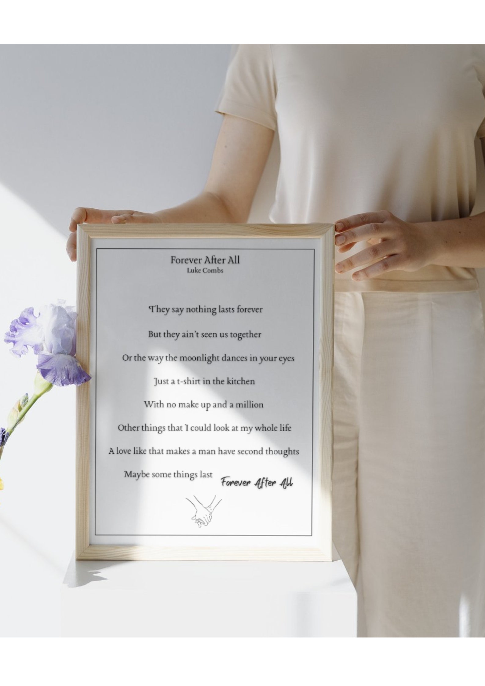 Forever After All. Lyrics Poster Luke Combs. Digital Download Only ...