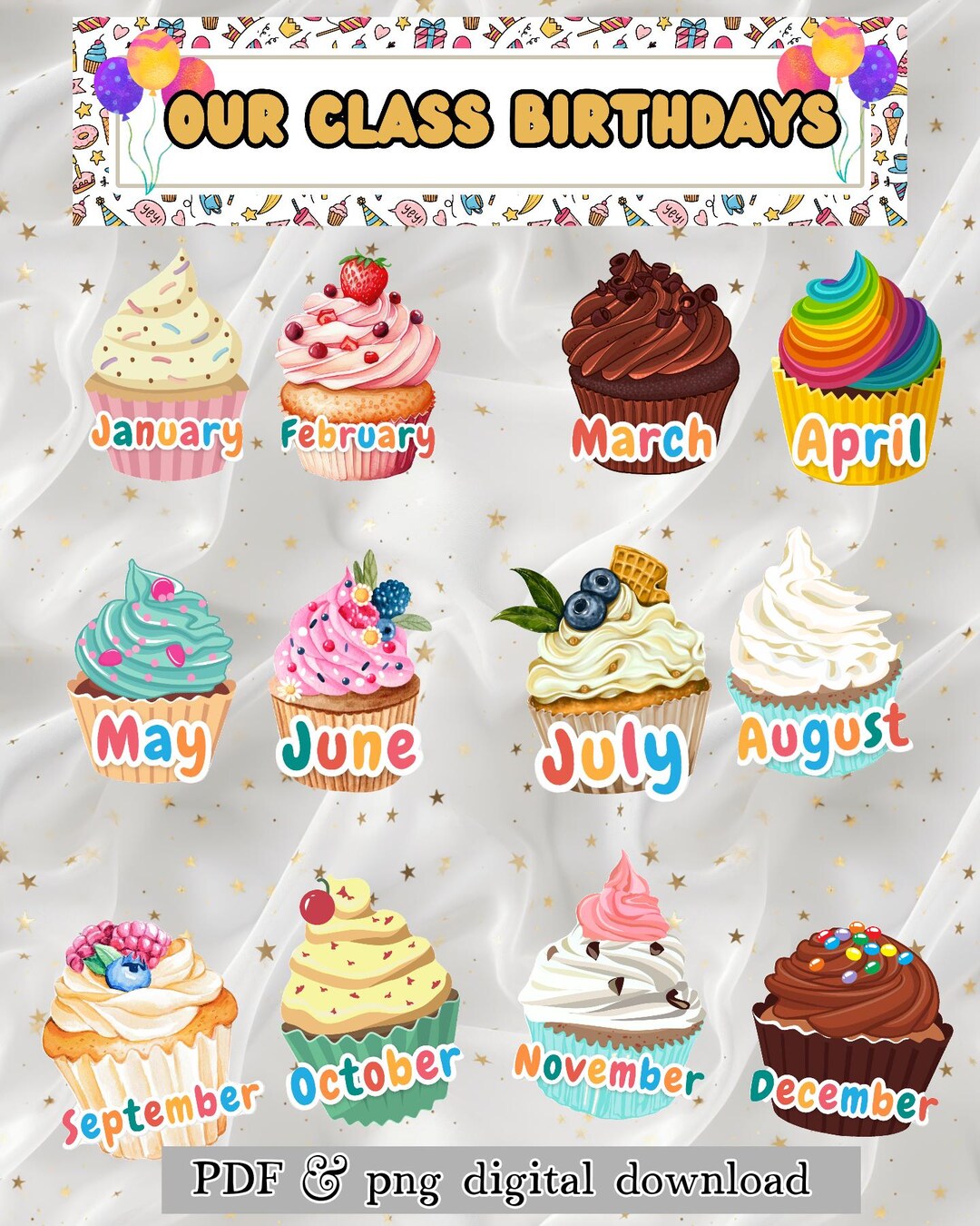 Class Birthday Classroom Display - Etsy