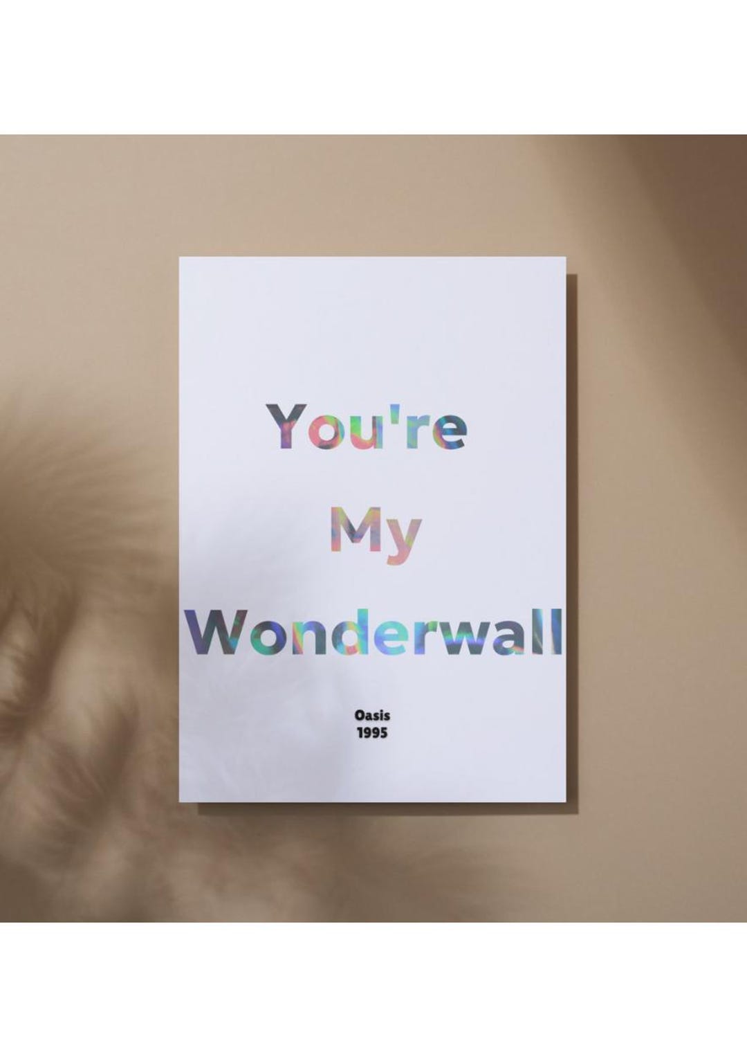 Oasis Poster Wonderwall - Etsy
