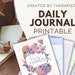 Daily Mental Health Journal Printable Guided Morning Intention Journal ...