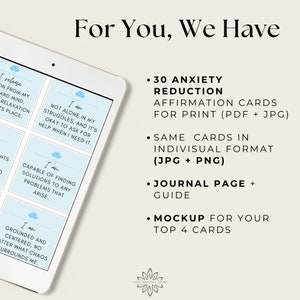 Anxiety Affirmation Card Printable for Mental Health Affirmation Card ...