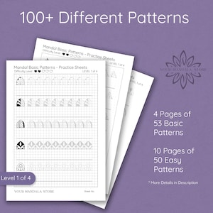 Buy Mandala Pattern Sheet for Practice Mindful Mandala Practice for ...