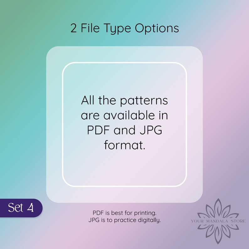 NEW Beginner Friendly Mandala Pattern Sheet Set-4, Pdf Templates of ...