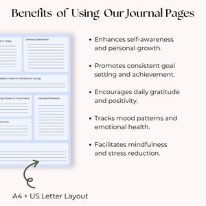 Daily Mental Health Journal Printable Guided Morning Intention Journal ...