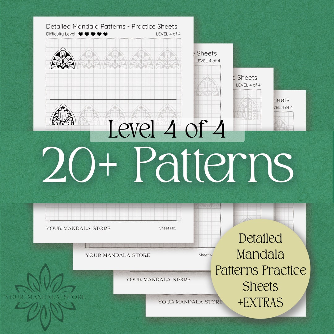 Intricate Mandala Patterns for Tracing Printable Mandala Practice Sheet ...