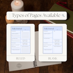 Daily Mental Health Journal Printable Guided Morning Intention Journal ...