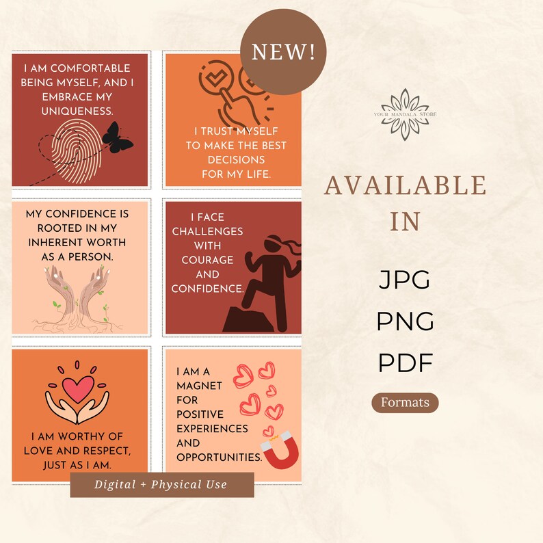 Confidence Affirmation Card Printable Mindfulness Card for Confidence ...