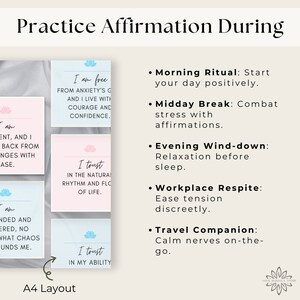 Anxiety Affirmation Card Printable for Mental Health Affirmation Card ...