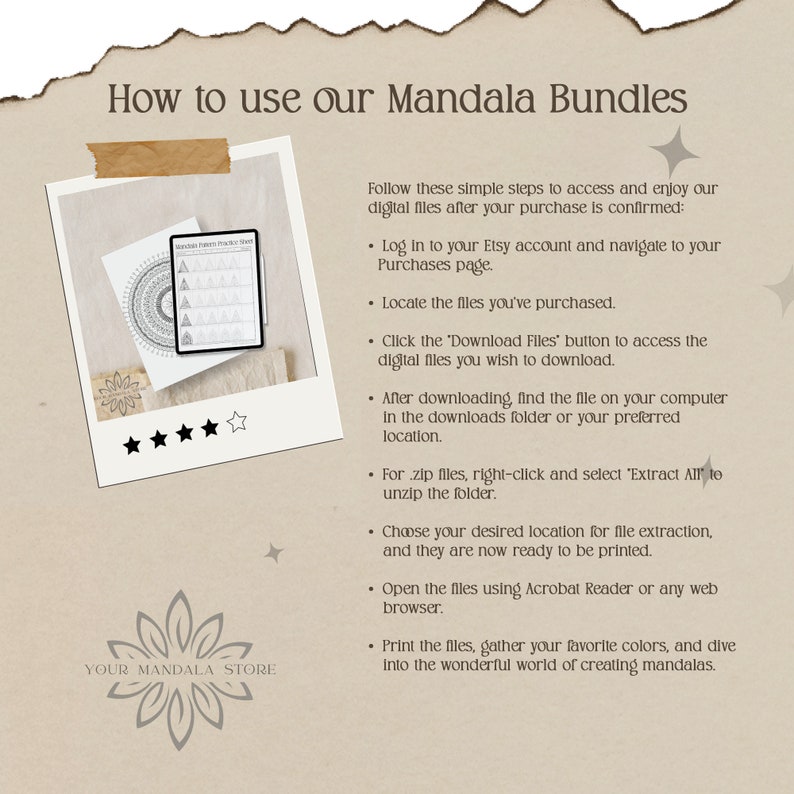 30 Patterns Mandala Pattern Practice Sheets PDF Digital - Etsy