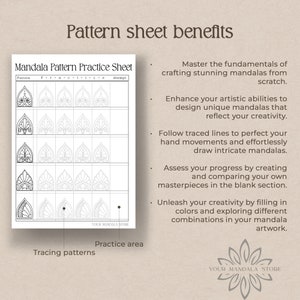 30 Patterns Mandala Pattern Practice Sheets PDF Digital - Etsy
