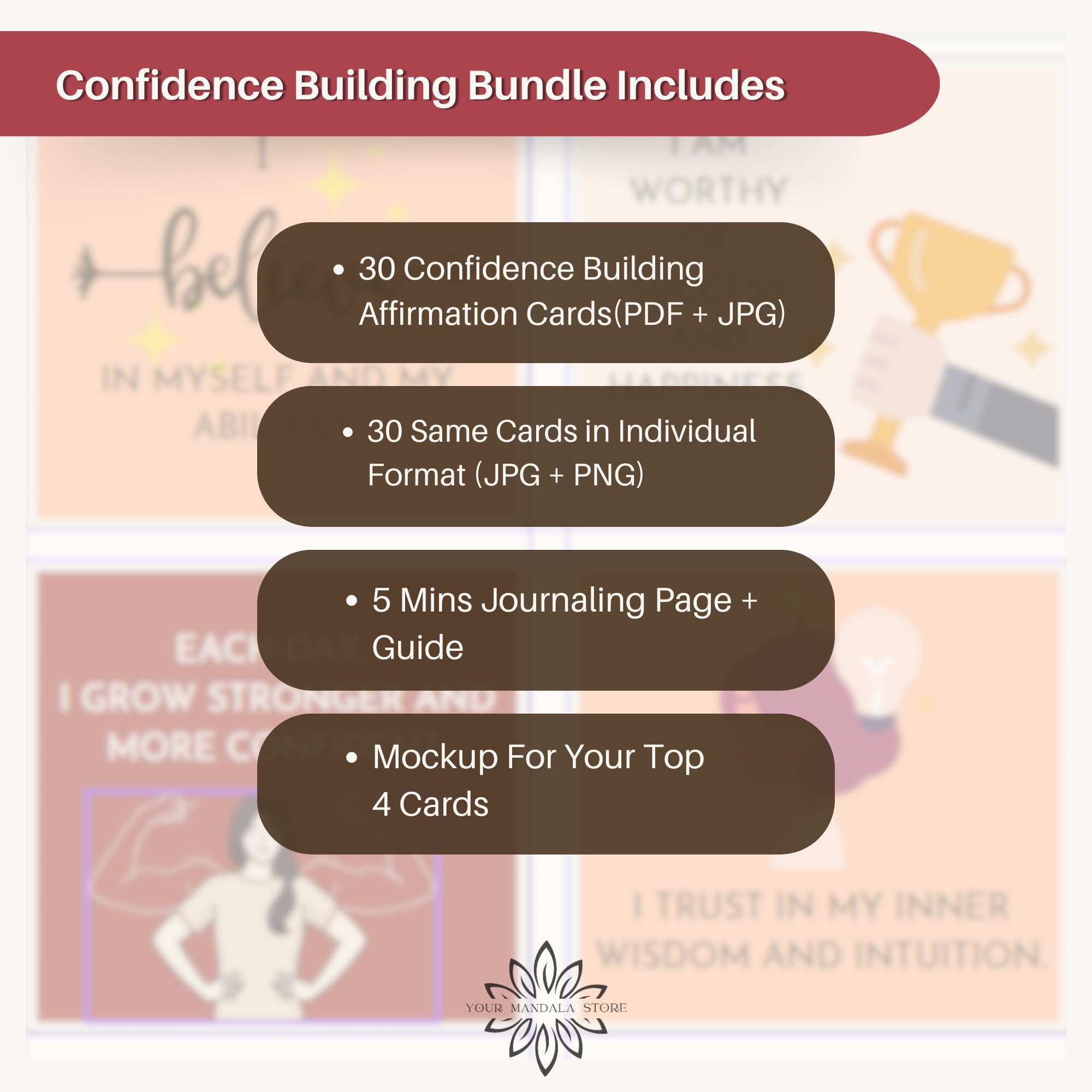 Confidence Affirmation Card Printable Mindfulness Card for Confidence ...