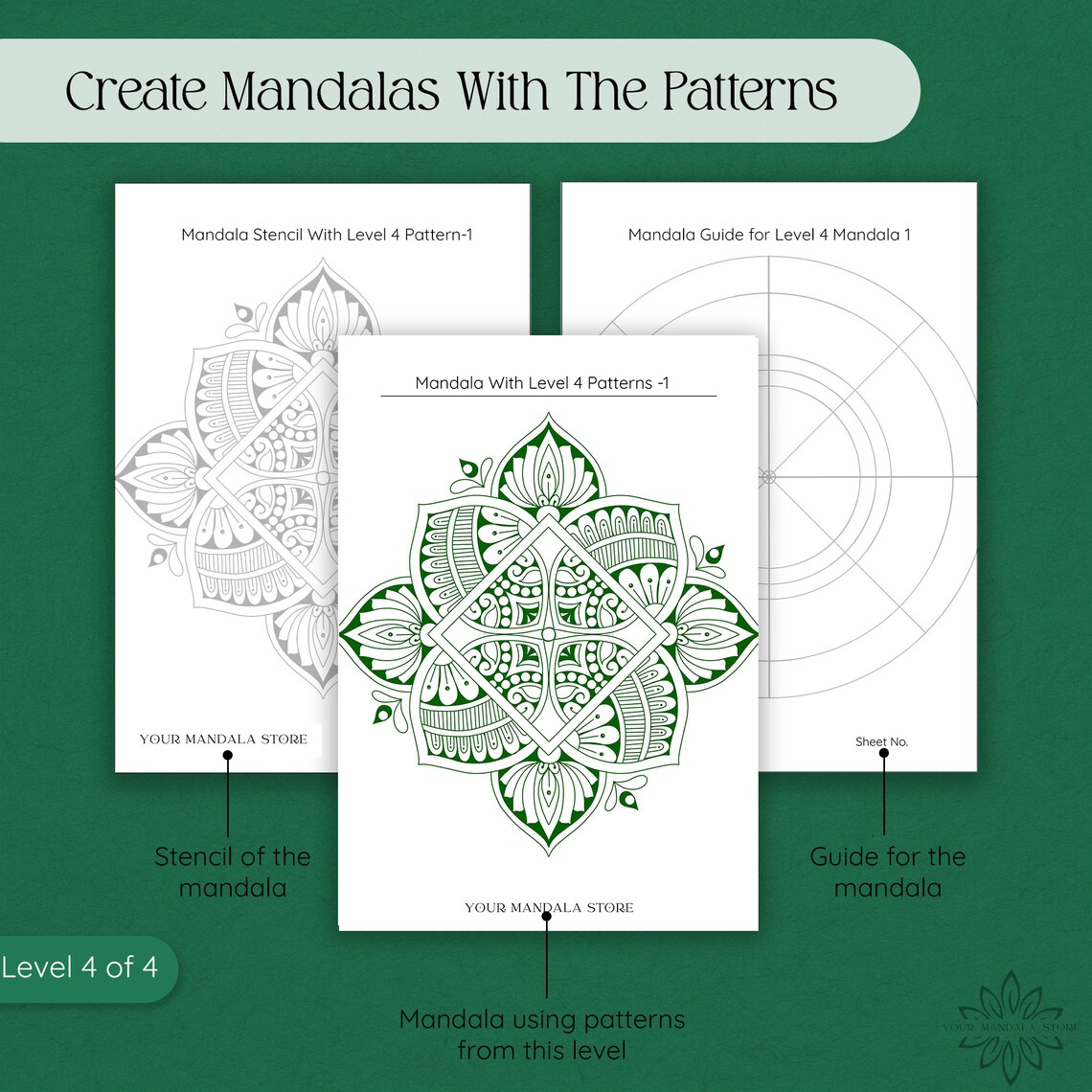 Intricate Mandala Patterns for Tracing Printable Mandala Practice Sheet ...