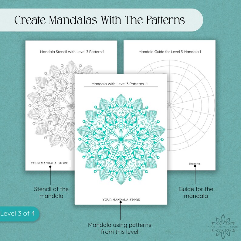 Detailed Mandala Pattern for Tracing Mandala Template for Mindful Activity at Home Printable ...