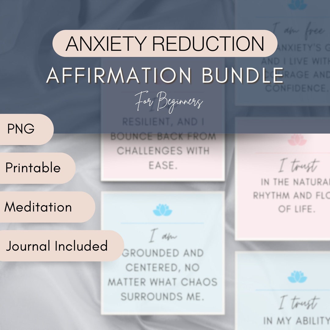 Anxiety Affirmation Card Printable for Mental Health Affirmation Card ...