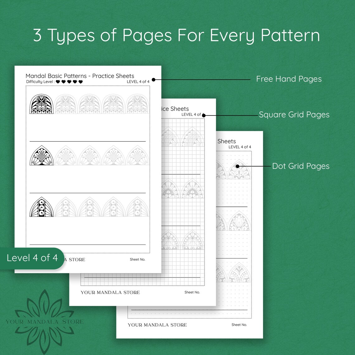 Intricate Mandala Patterns for Tracing Printable Mandala Practice Sheet ...