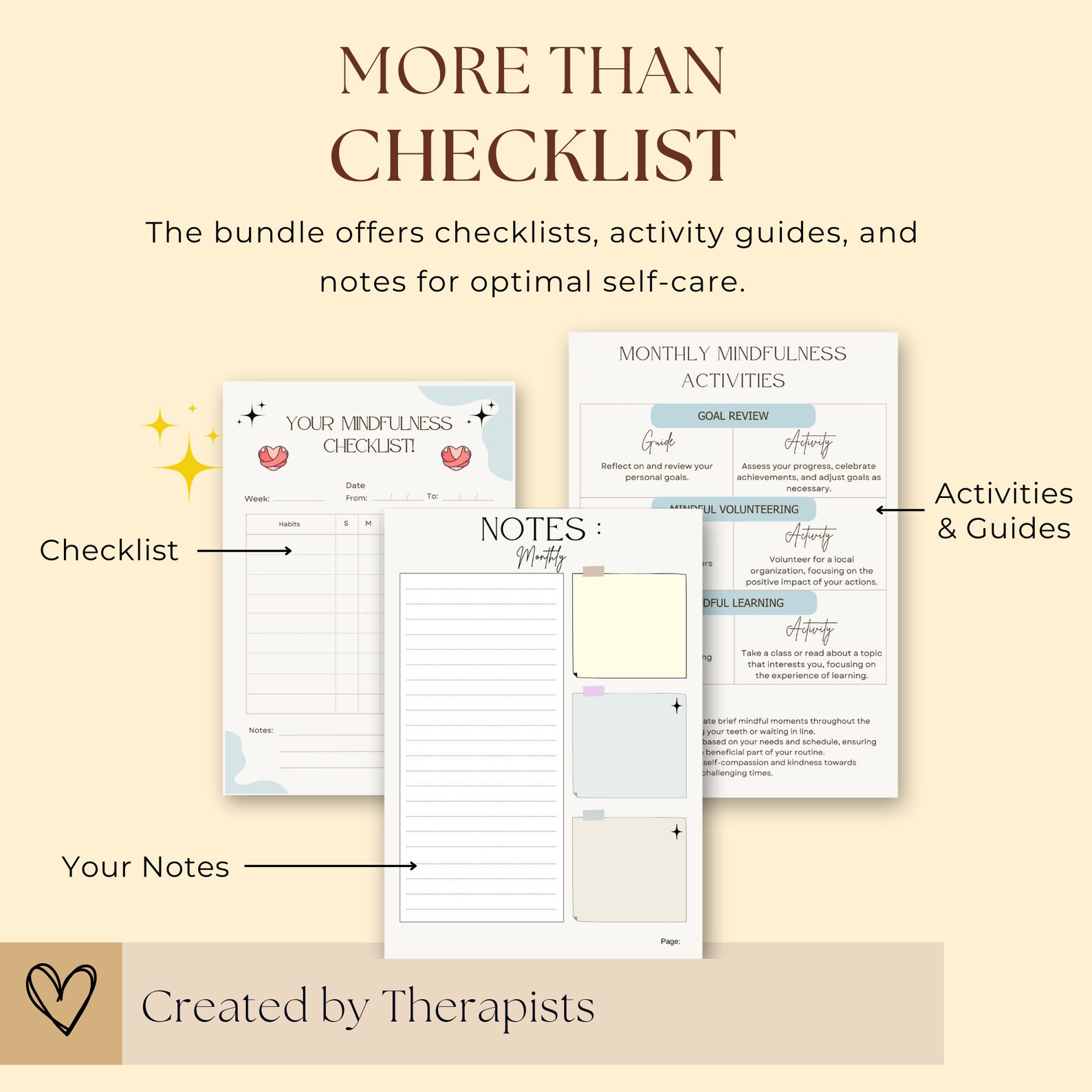 Daily Mindfulness Activity Checklist for Self Care Routine Printable ...