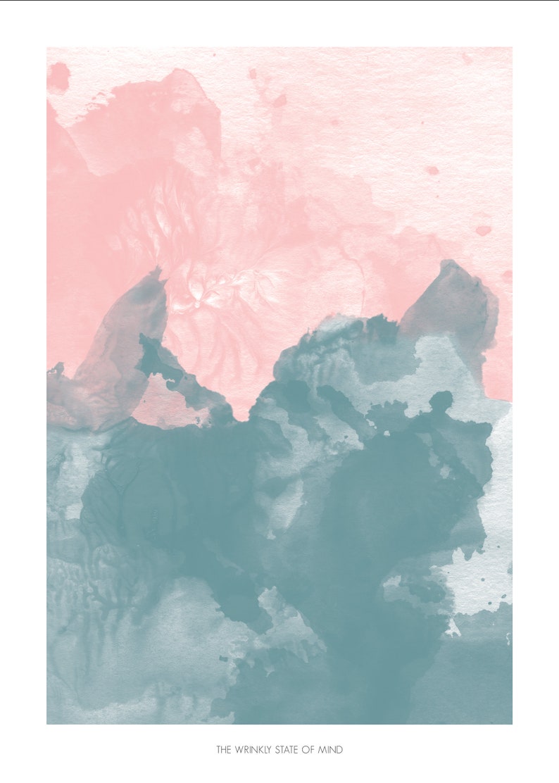 Candy Floss in the Sky. Digital Printable Art, Set of 3 Abstract ...