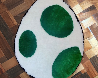 Handmade Tufted Yoshi Egg Floor Rug New Color Options Available - Etsy