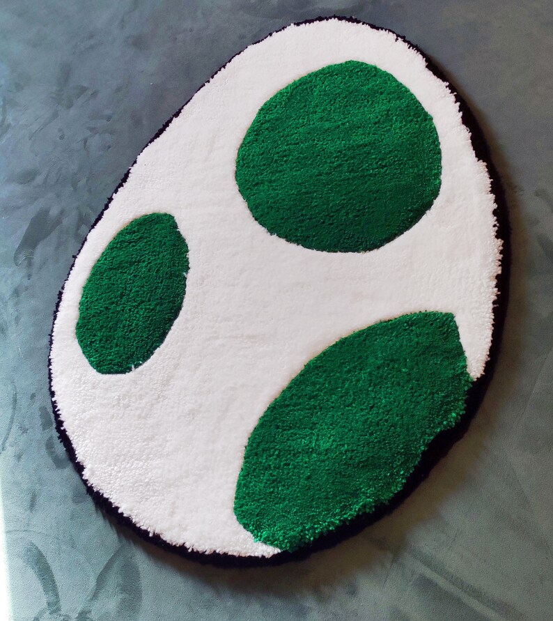 CUSTOM YOSHI INSPIRED Egg Handmade Rug - Etsy