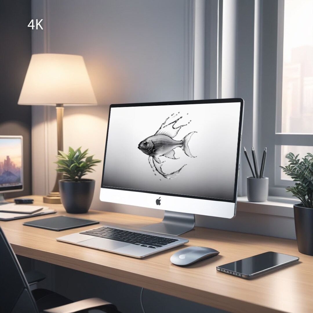 Computer Wallpapers Fish in Water 4k, HD, Wide-screen, Phone 5 Pcs - Etsy