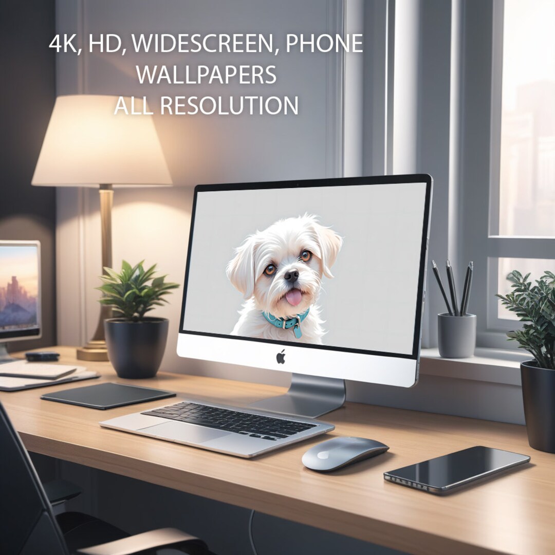 Computer Wallpapers! Maltese 4k, HD, Wide-screen, Phone! - Etsy