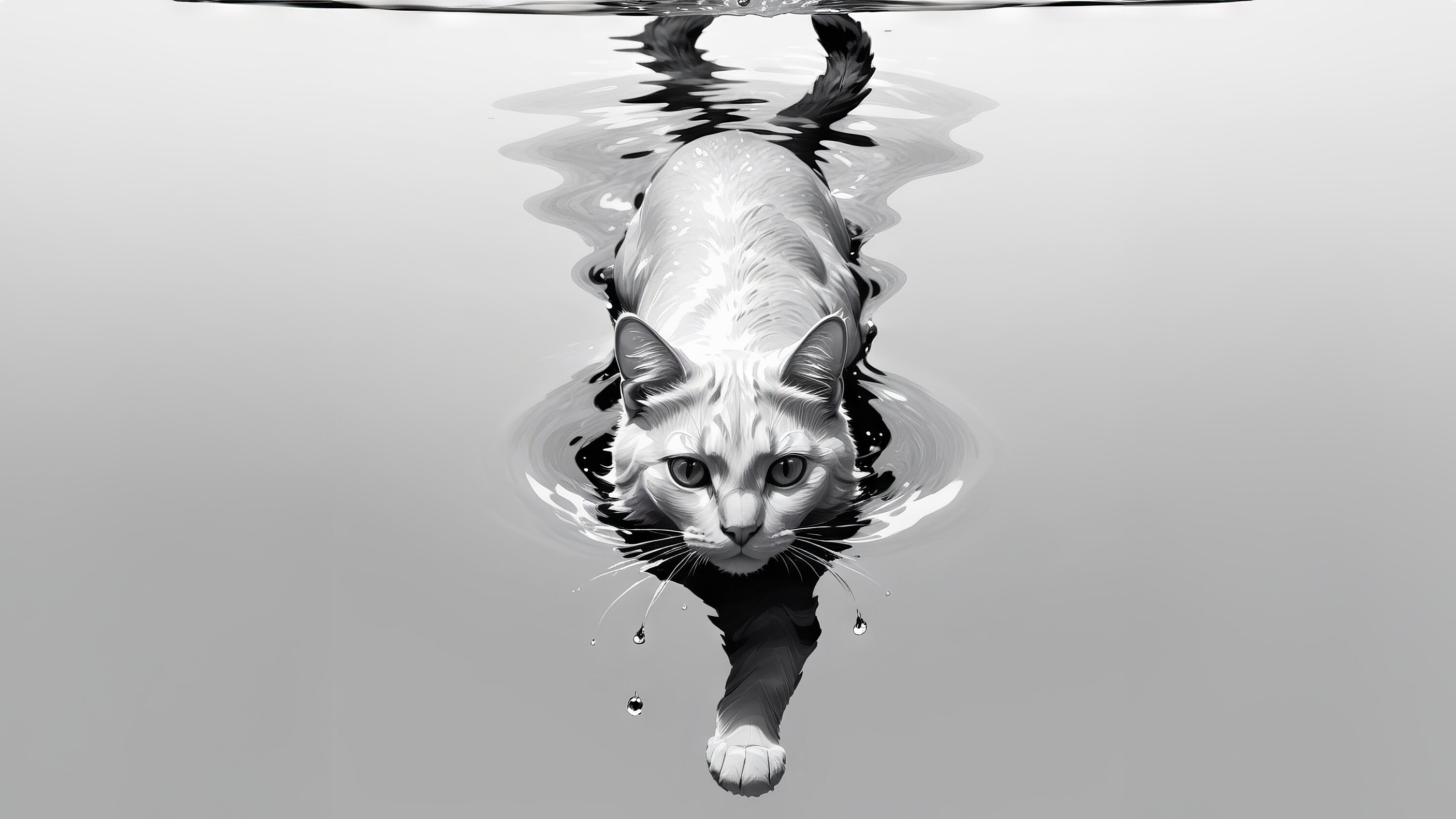 Computer Wallpapers Dog and Cat on Water 4k HD Wide-screen - Etsy