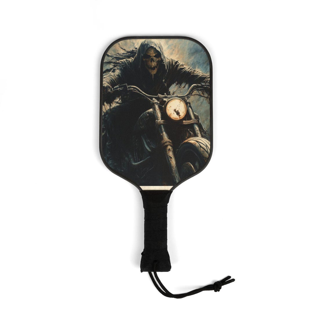 Ghost Biker,gothic Pickleball Paddle Set, Edgy Sport Gear , Perfect ...