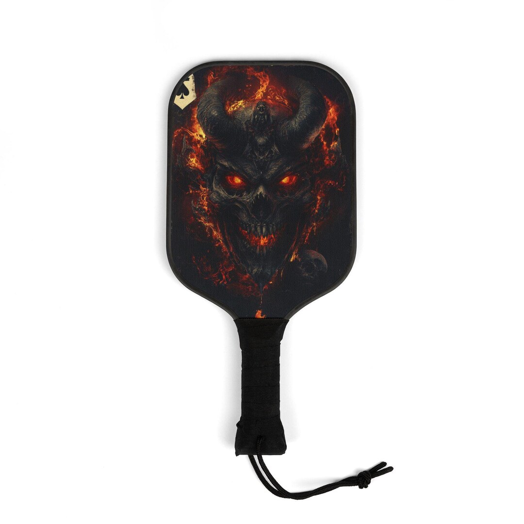 Creepy Evil Poker Card Design With Demon King Illustration, Pickleball ...