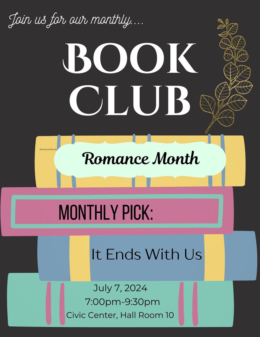Editable Book Club Flyer/ Advertisement / Invite - Etsy
