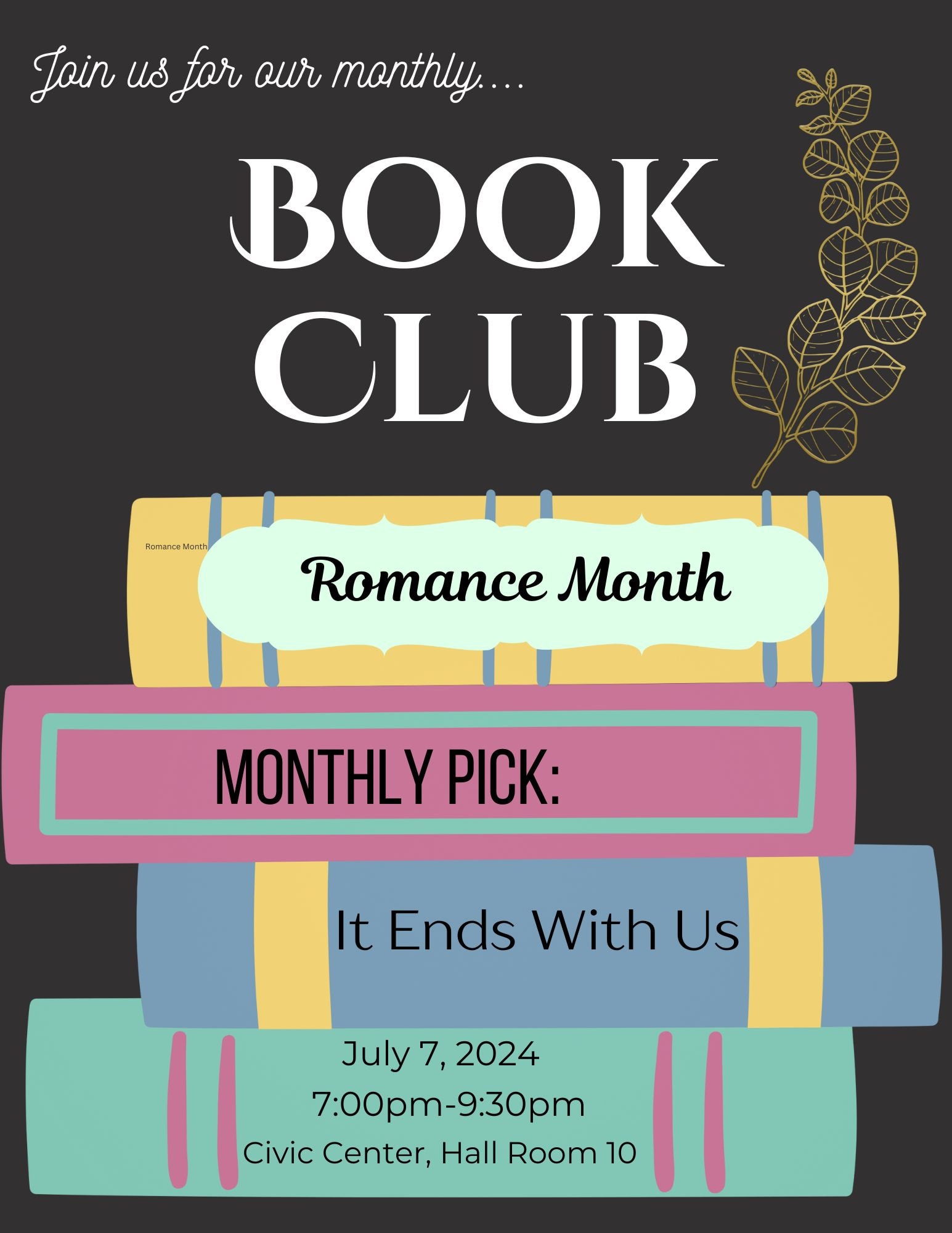 Editable Book Club Flyer/ Advertisement / Invite - Etsy