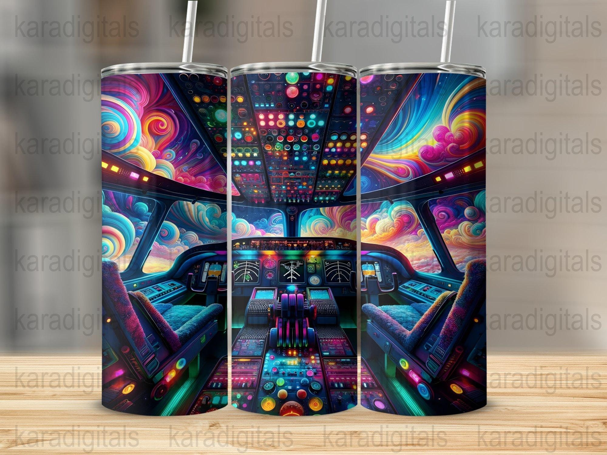 Aviation Pilot-airplane Cockpit-flying-tumbler Wrap PNG Designs ...