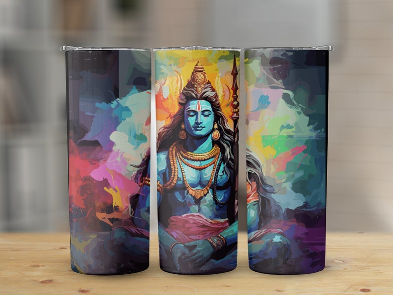 Ramayana Lord Shiva Tumbler Wrap, Religious God 20oz Sublimation Design ...