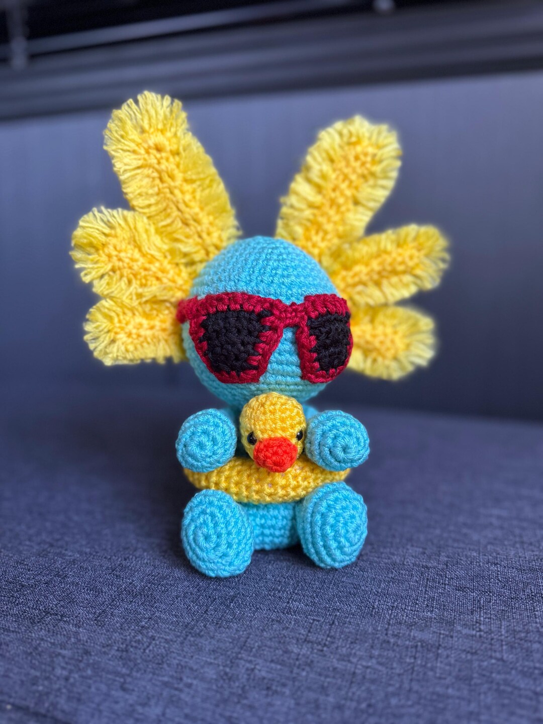 Sunny-d Rubber Ducki Crochet Axolotl Plush - Etsy