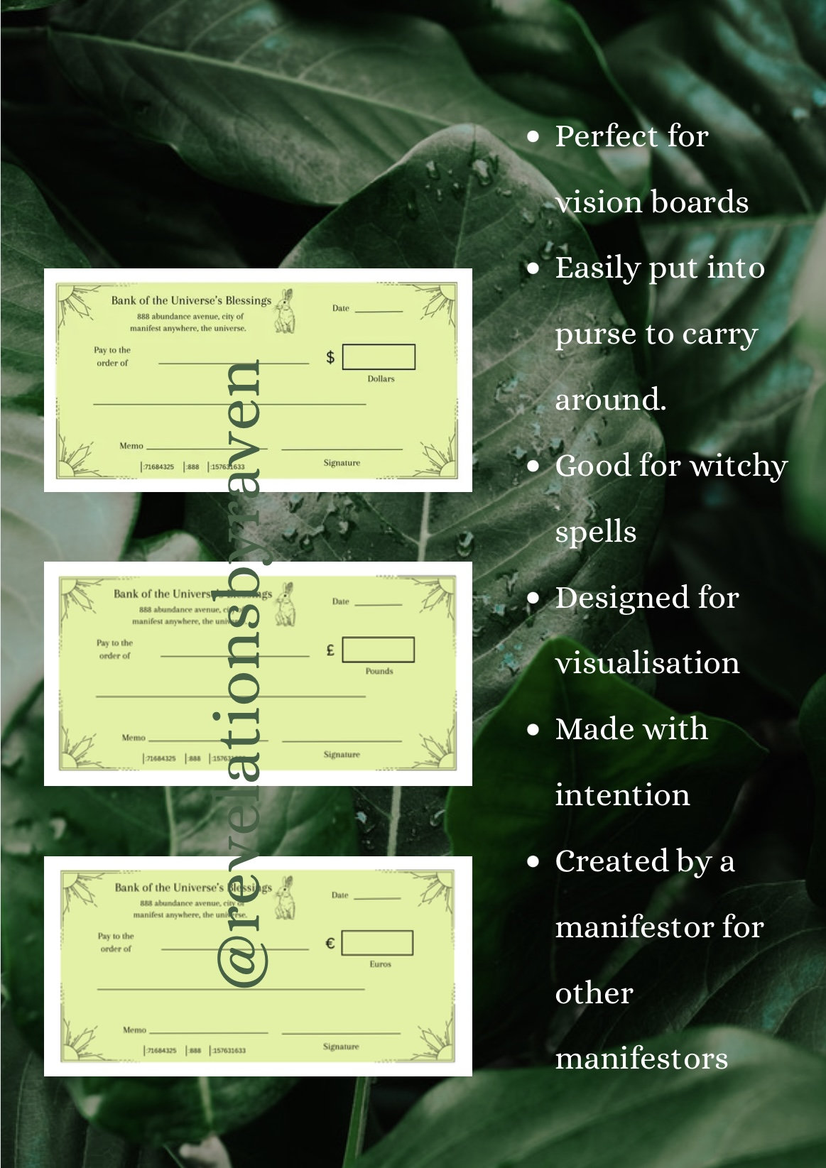 Manifestation Cheque Vision Board Pounds Design - Etsy