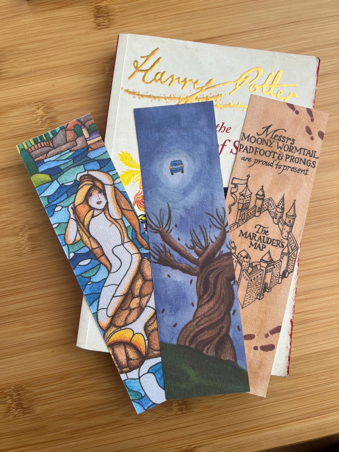 Handmade Harry Potter Themed Bookmarks | Marauders Map | Whomping ...